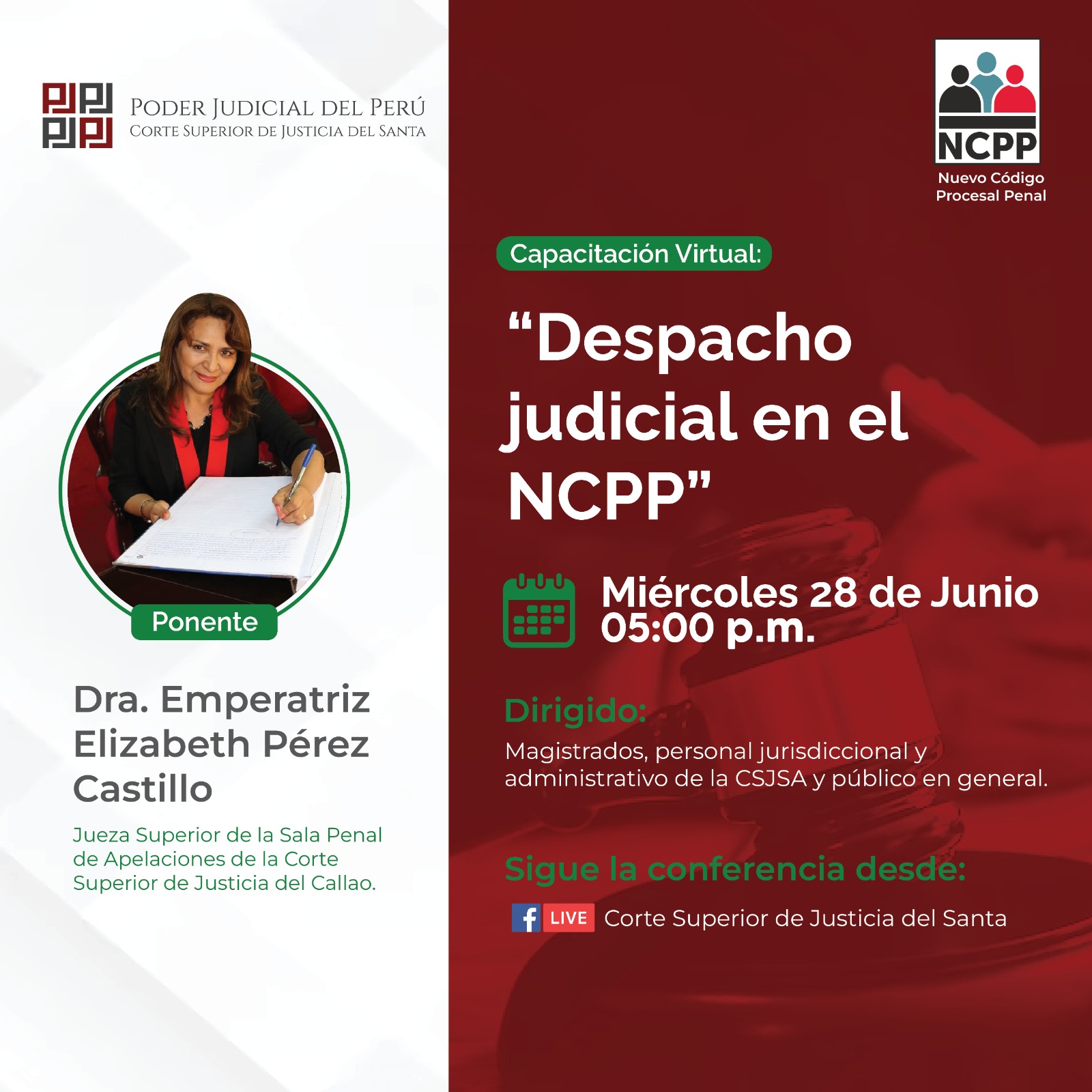 Detalle del Evento/Capacitación | Corte Superior de Justicia del Santa ...