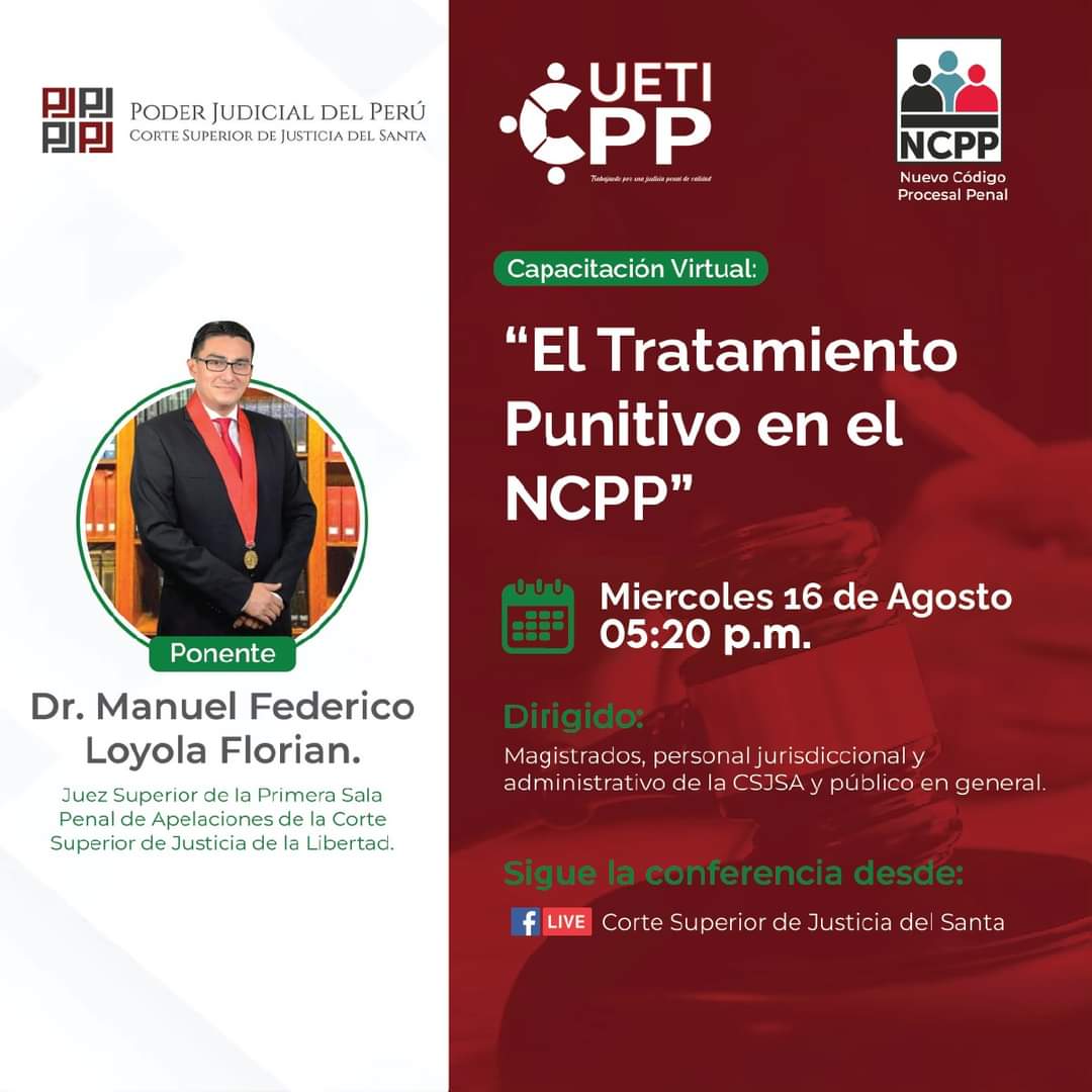 Detalle del Evento/Capacitación | Corte Superior de Justicia del Santa ...