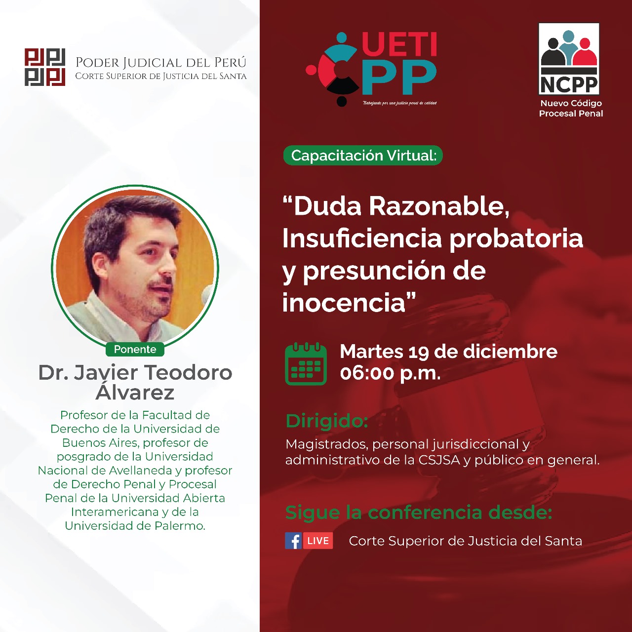 Detalle del Evento/Capacitación | Corte Superior de Justicia del Santa ...